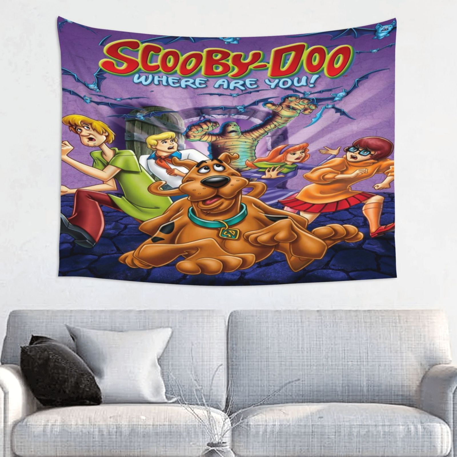 Scooby Doo Wall Tapestry Anime Poster For Bedroom Aesthetics Funny Room ...