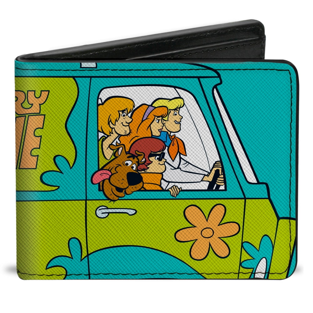 Scooby Doo Wallet, Bifold, Scooby Doo Group Driving Mystery Machine ...