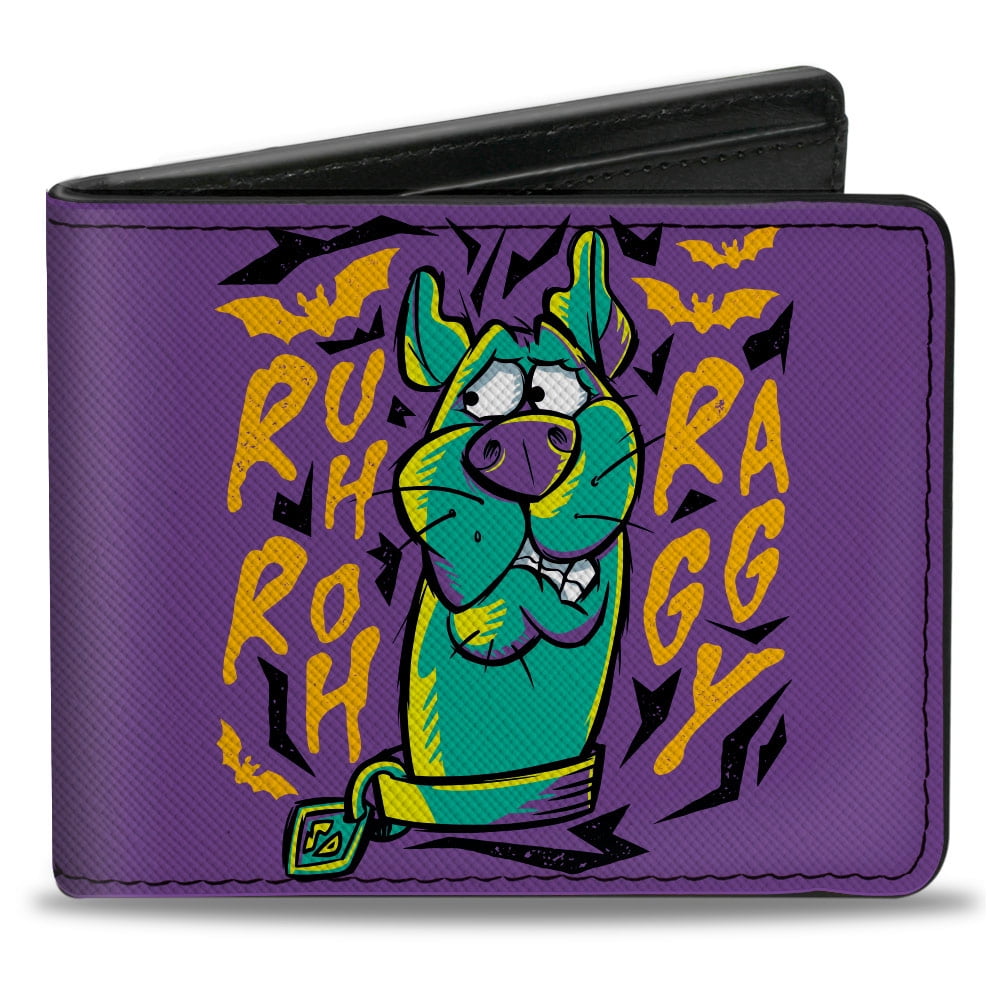 Scooby Doo Wallet, Bifold, Scooby Doo Scared Pose Ruh Roh Raggy Purple ...