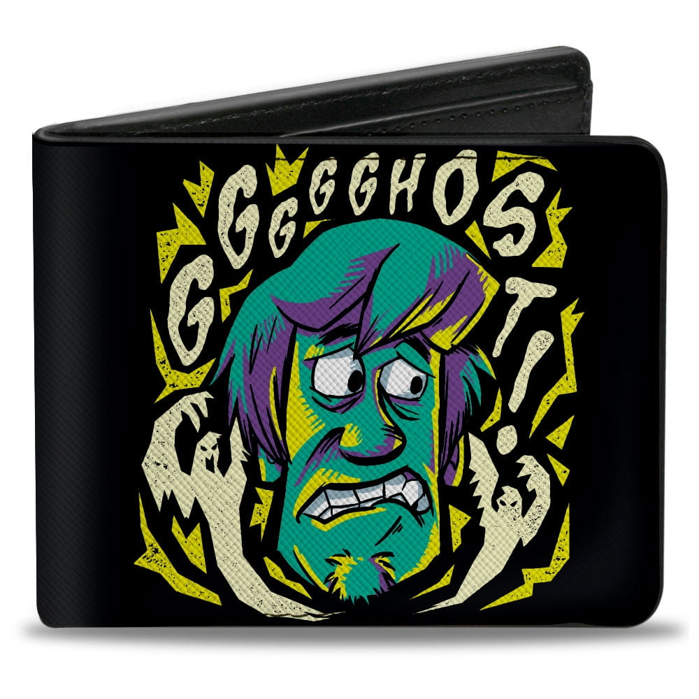 Scooby Doo Wallet, Bifold, Scooby Doo Shaggy Scared Ghost Pose Black ...