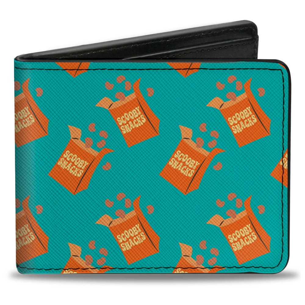 Scooby Doo Wallet, Bifold, Scooby Snacks Box Collage Blue, Vegan ...