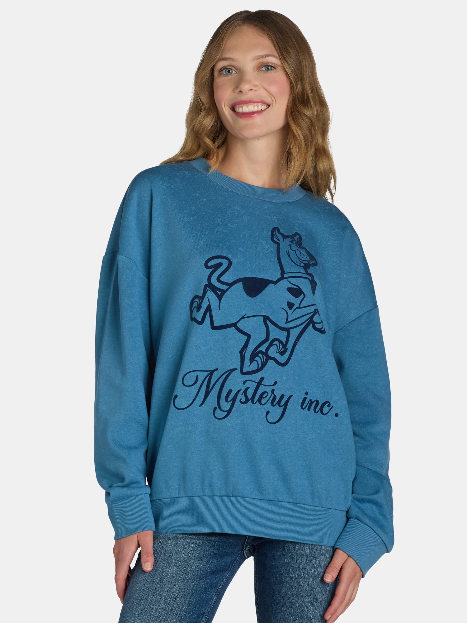 Scooby Doo Women's Monochrome Crewneck Sweatshirt - Walmart.com