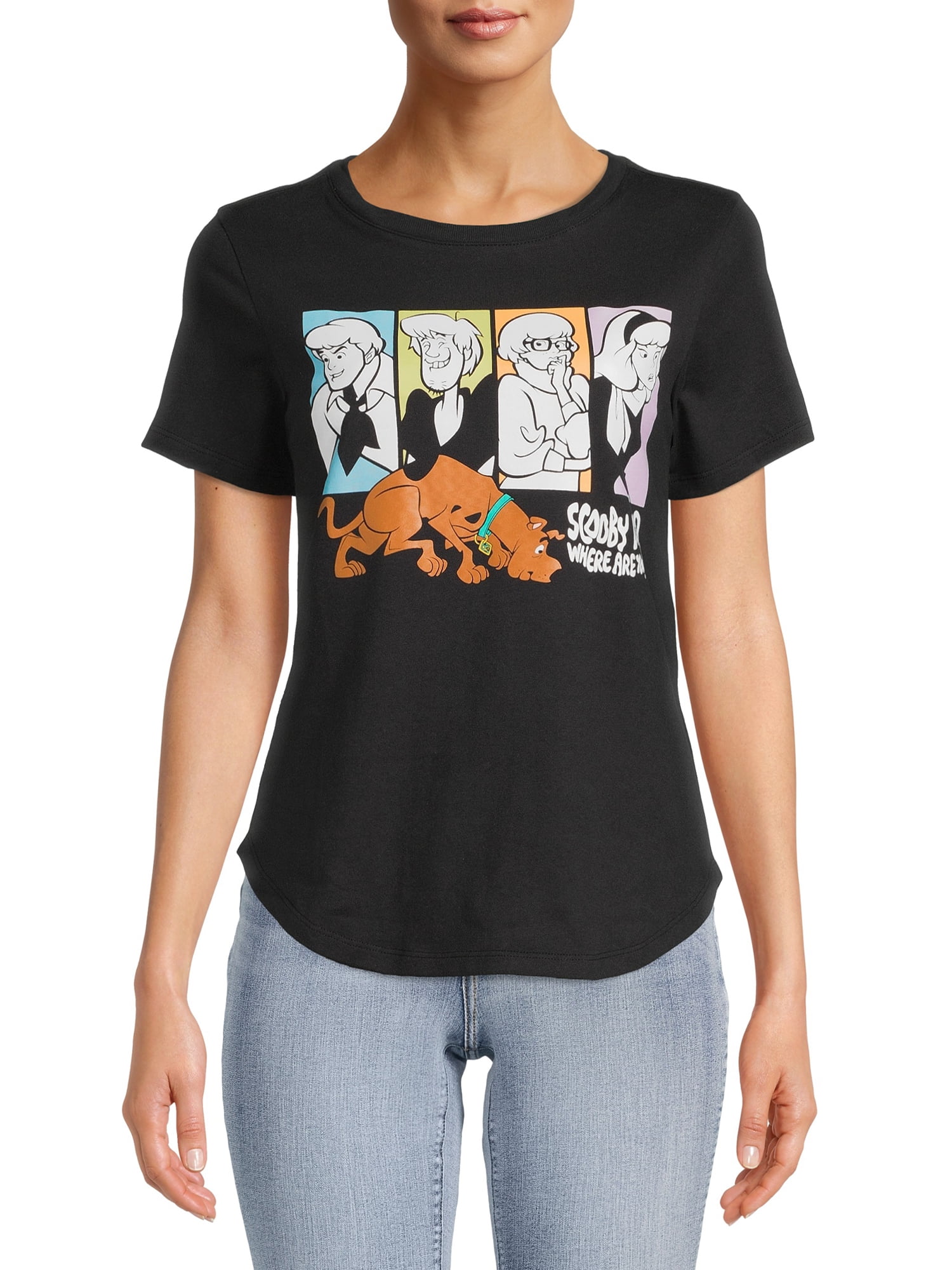 Scooby-Doo Women's Graphic Tee 100% Cotton Casual Cartoon T-Shirt ...