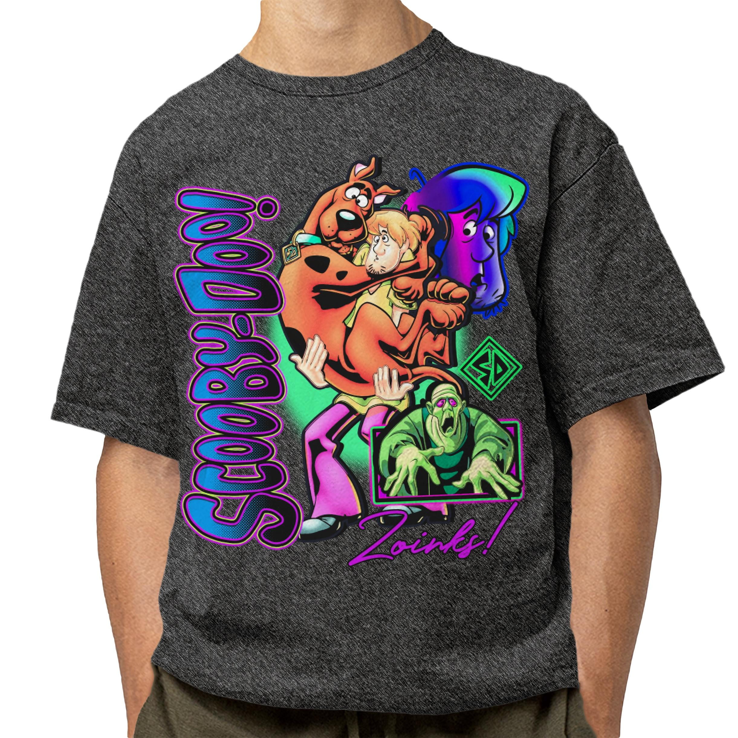 Scooby Doo Zoiks Neon Mens and Womens Short Sleeve T-Shirt (Dark Grey ...