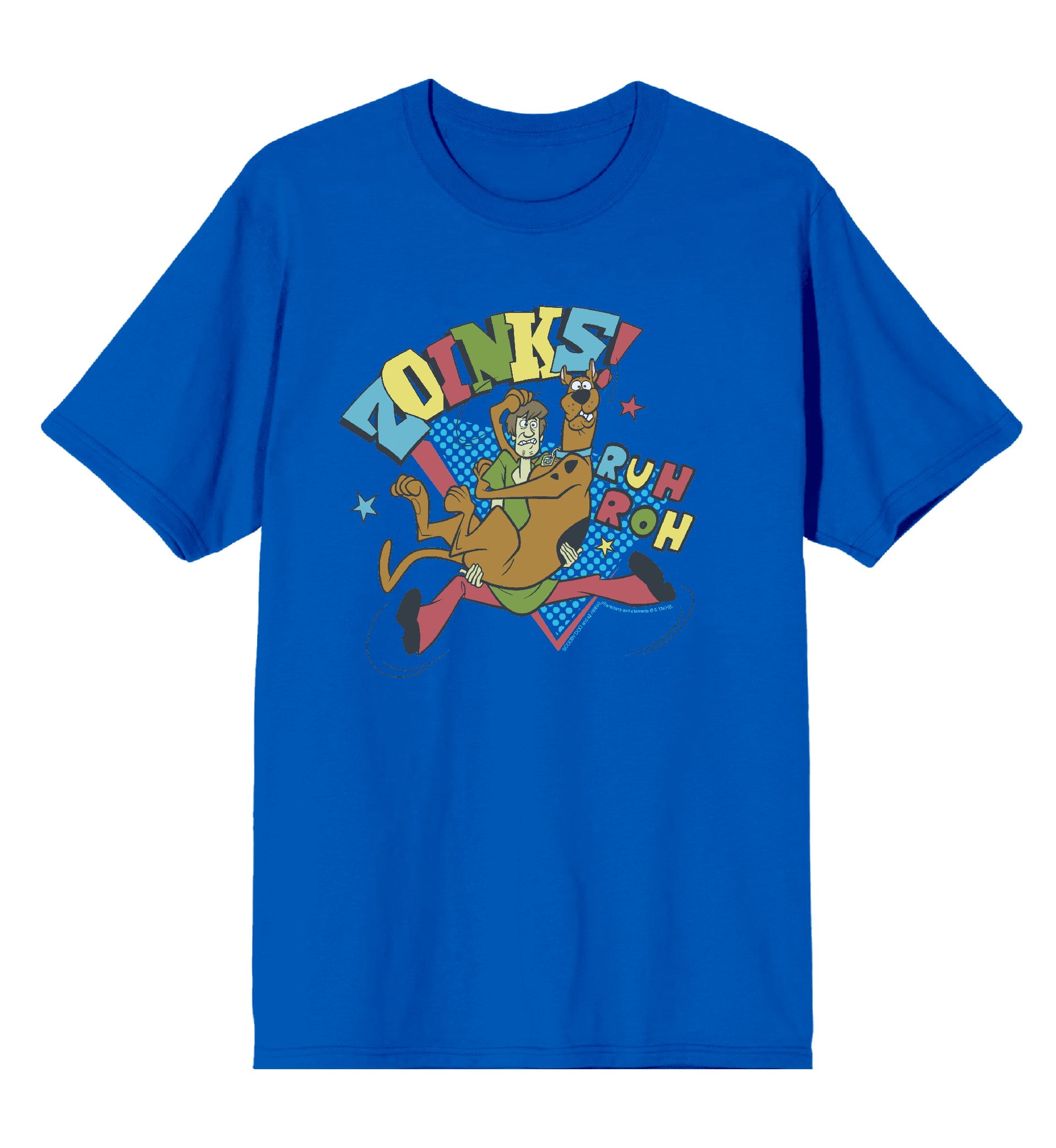 Scooby-Doo Zoinks Ruh Roh Men's Blue Crew Neck Short Sleeve Tee-XL ...