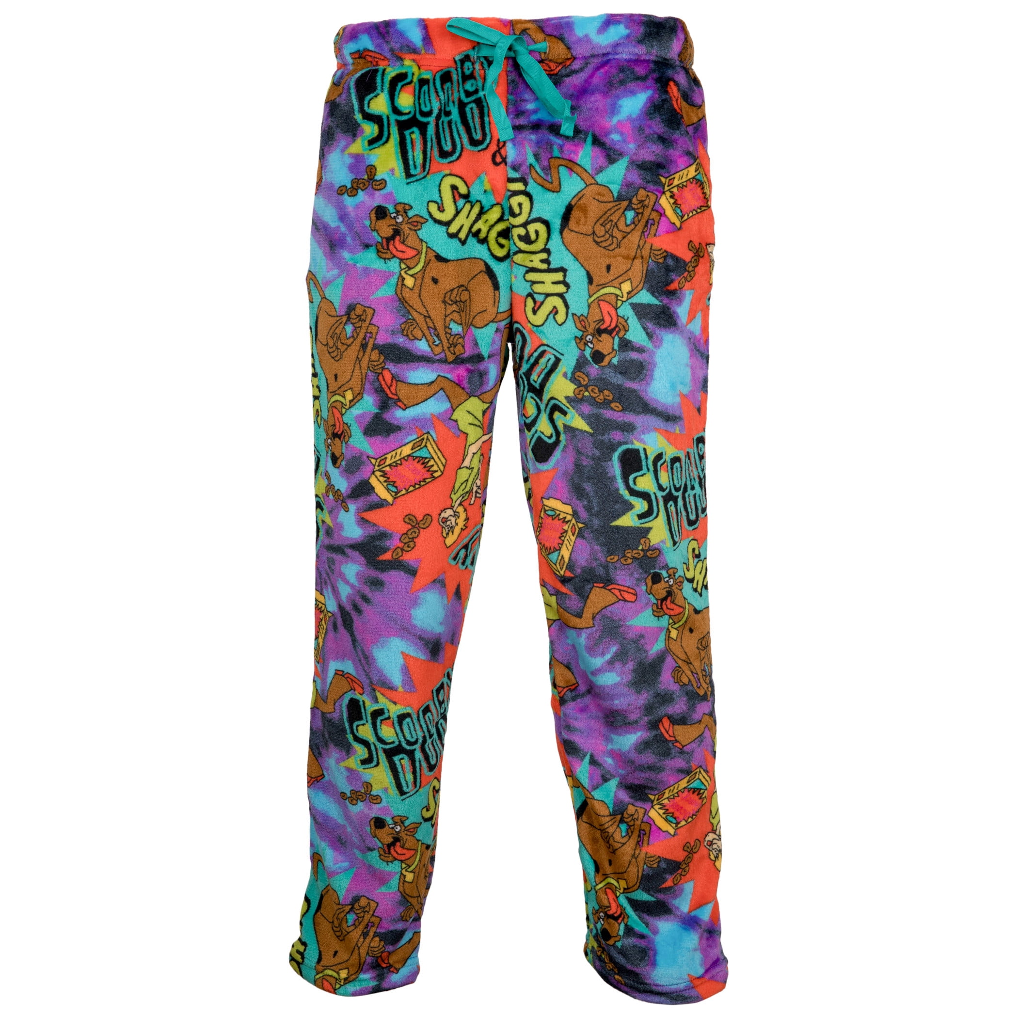 Officially Licensed Scooby-Doo & Shaggy Men's Plush Tie-Dye Sleep Pants ...