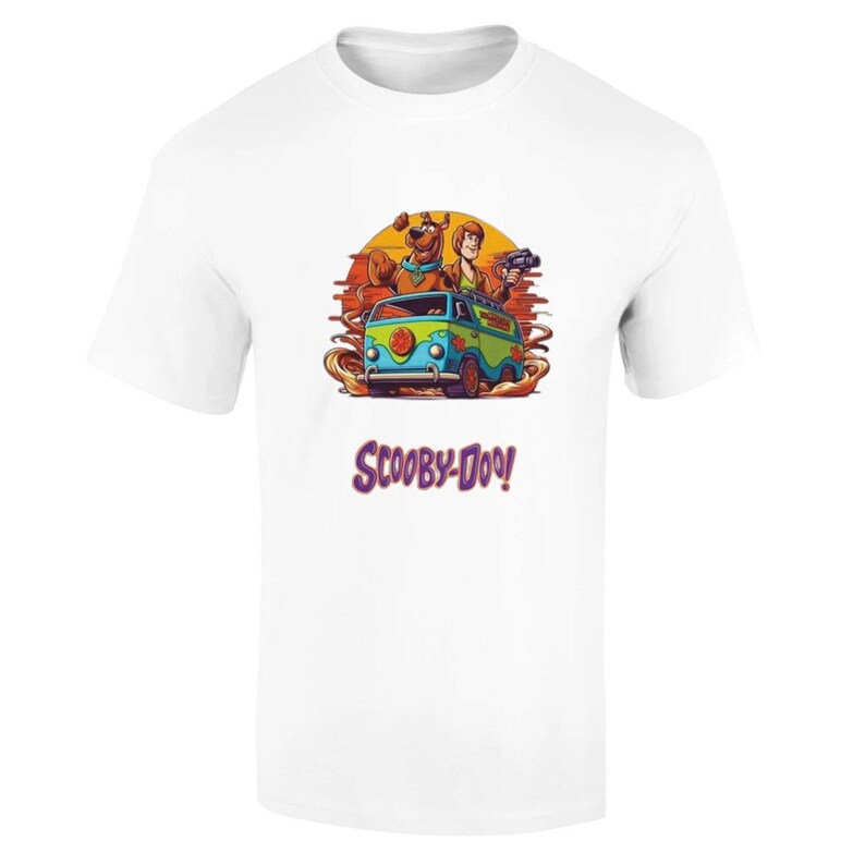 Scooby-Doo and Shaggy with the Mystery Machine Vintage T-Shirt ...