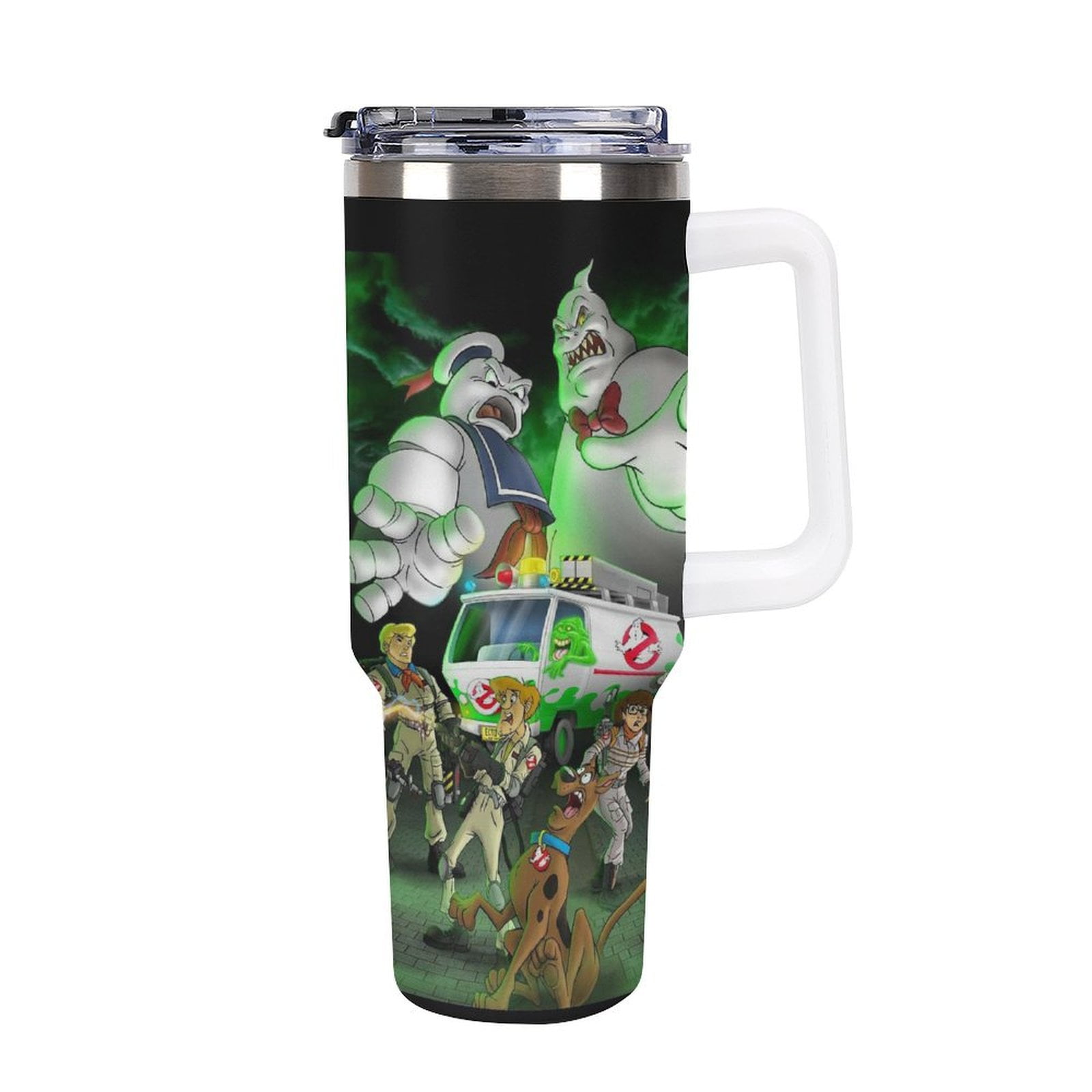 Scooby Ghostbusters Car Cup Tumbler with Handle & Straw 40Oz Cupholder ...