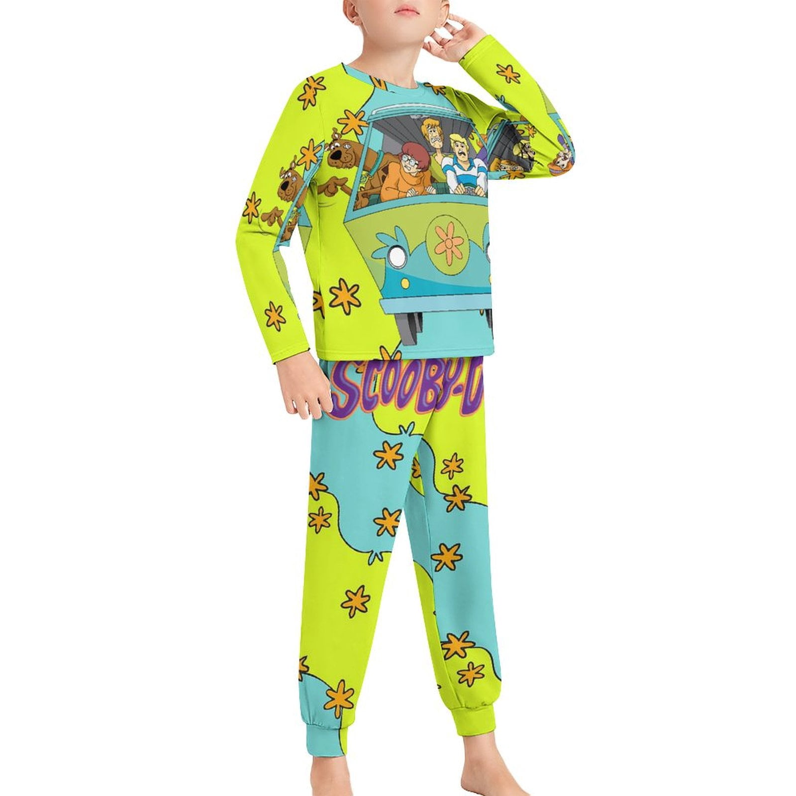 Scooby Machine Scooby-Doo Children's Pajama Suit Sleepwear Long Sleeve ...