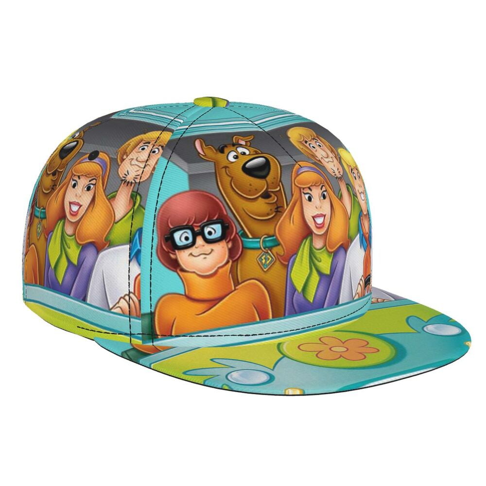 Scooby Mystery Machine Adjustable Flat Brim Baseball Cap Snapback Hat ...