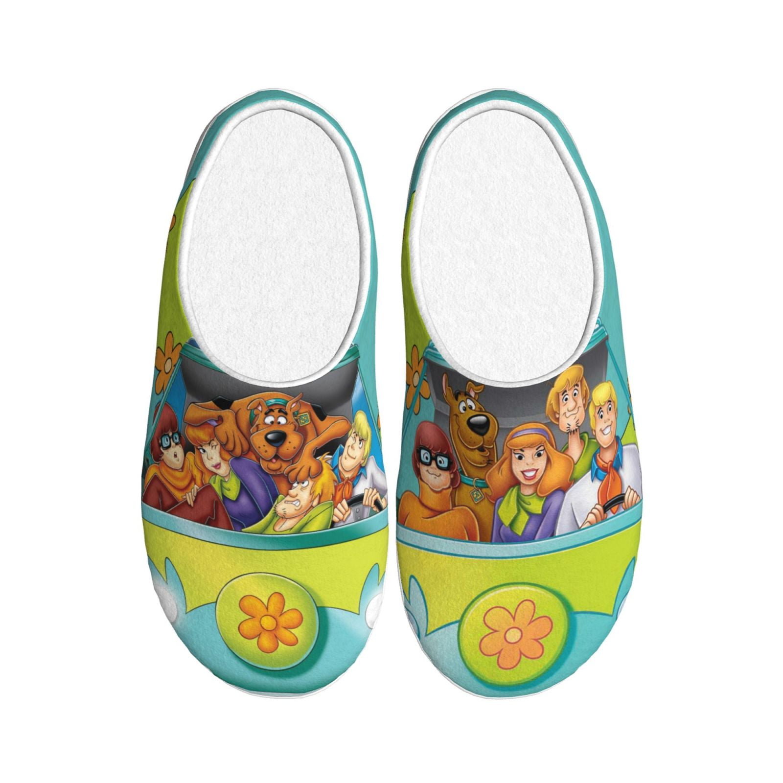 Scooby Mystery Machine House Cotton Slippers Slip-On Indoor Memory Foam ...