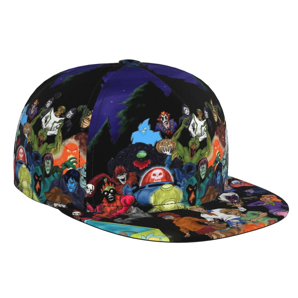 Scooby Scooby-Doo Adjustable Flat Brim Baseball Cap Snapback Hat Hip ...