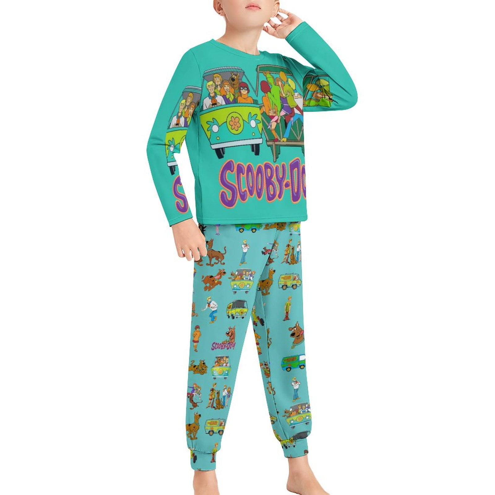 Scooby Scooby-doo Children's Pajama Suit Sleepwear Long Sleeve Top And ...