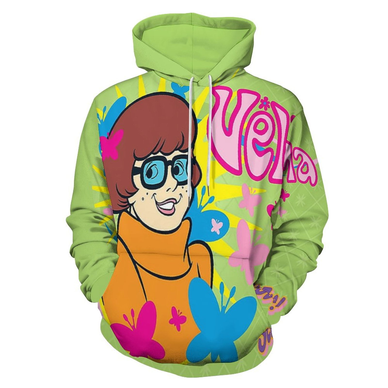 Scooby Velma Adult Sweater Pullover Hoodie 3D Printed Loose Hooded Long ...