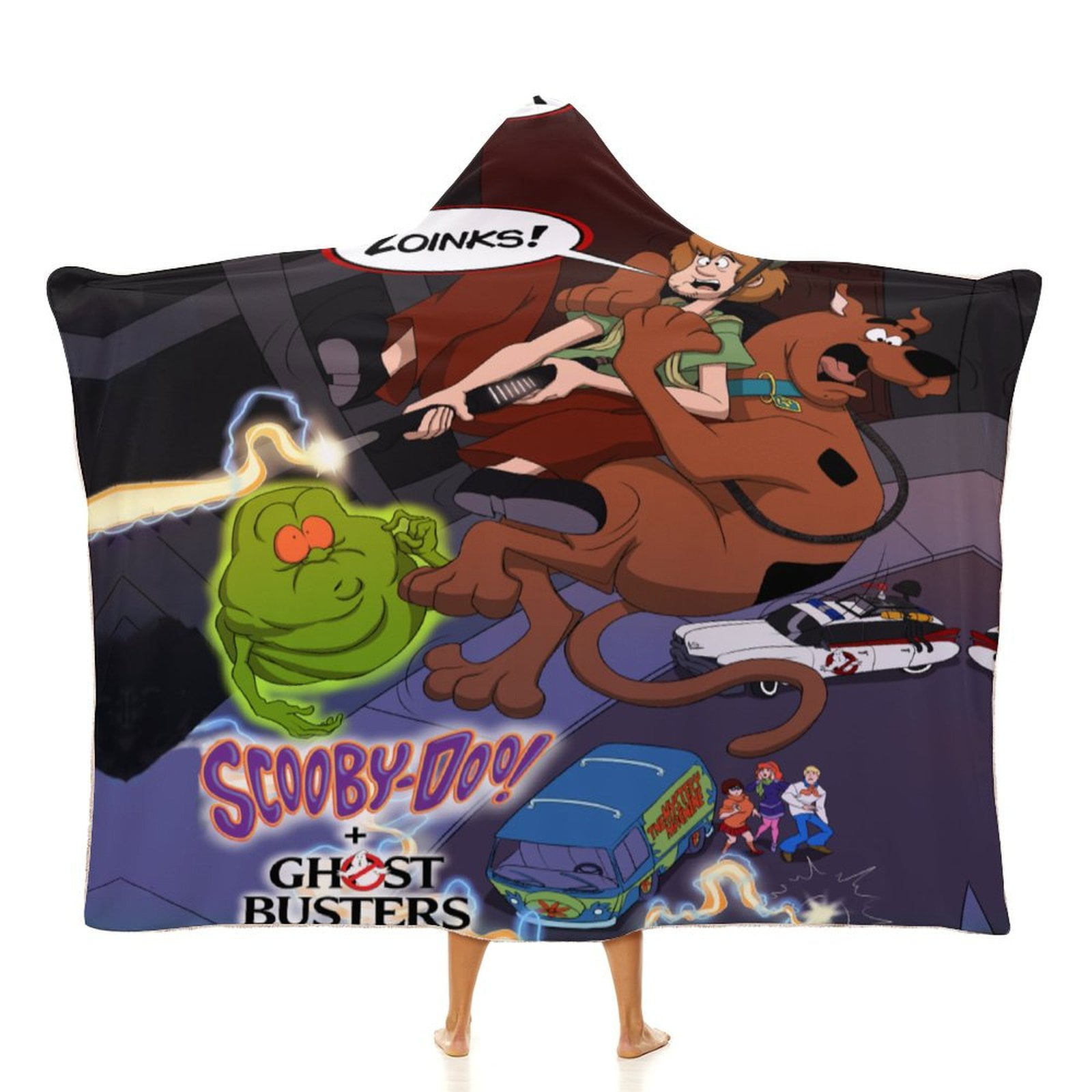 Scooby-doo Ghostbusters Soft Fleece Warm Blanket Throw Fuzzy Wearable ...