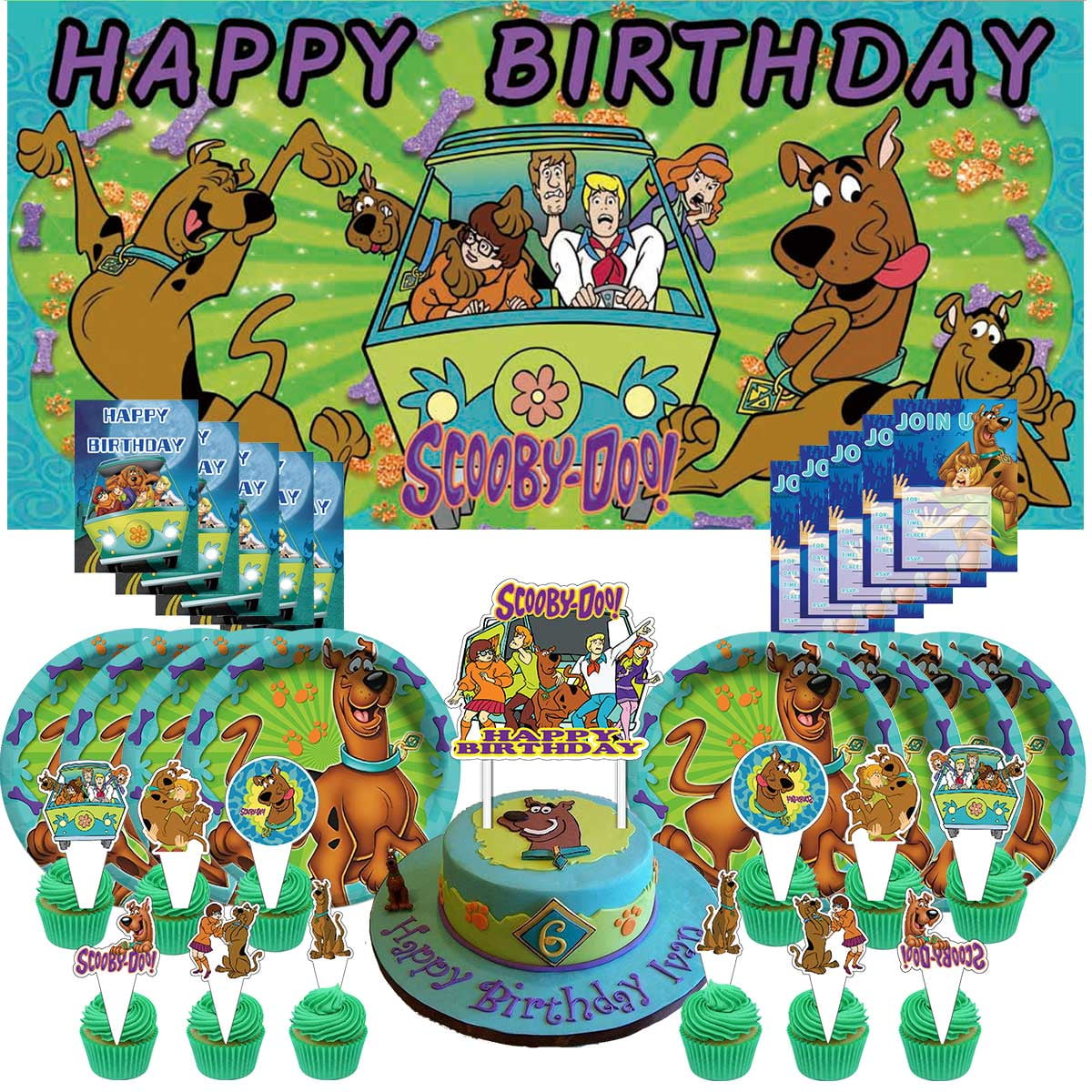 Scooby doo Invitation Cards Invite Party Supplies Decor Decorations ...