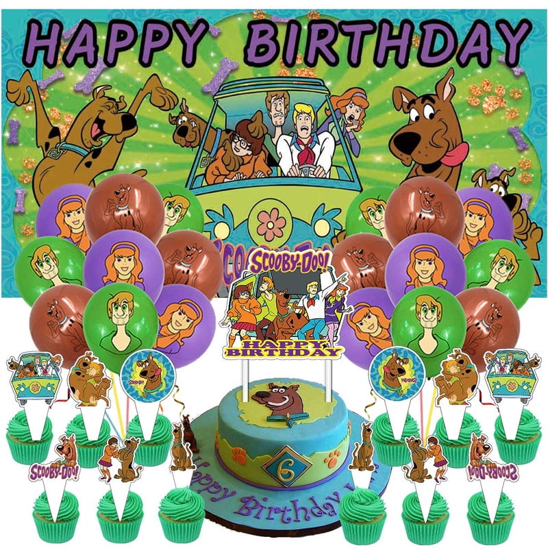 Scooby doo Latex Balloons Set Party Supplies Banner Backdrop Decoration ...