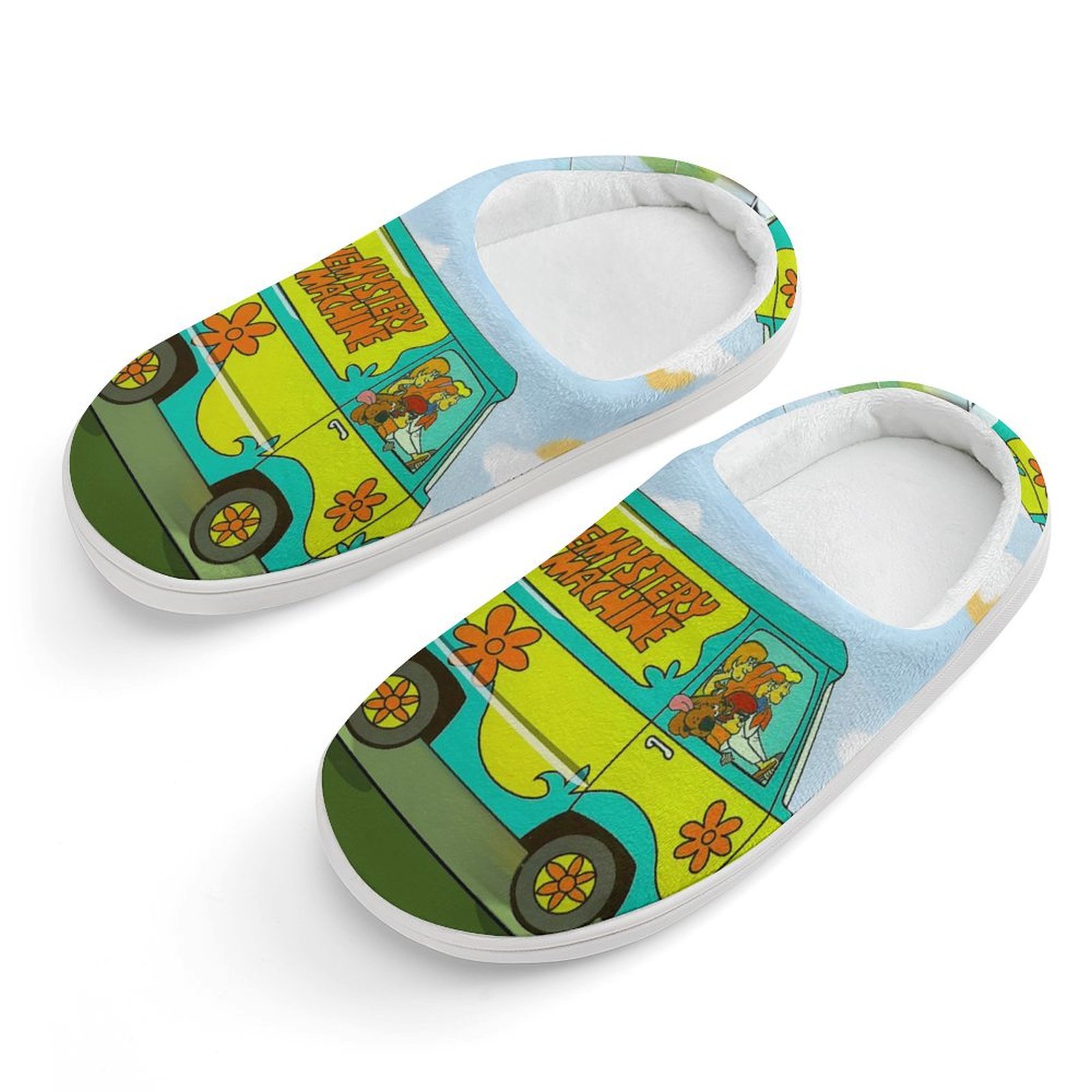 Scooby-doo Mystery Machine Kids Cotton Slippers Slip-on Indoor Memory ...