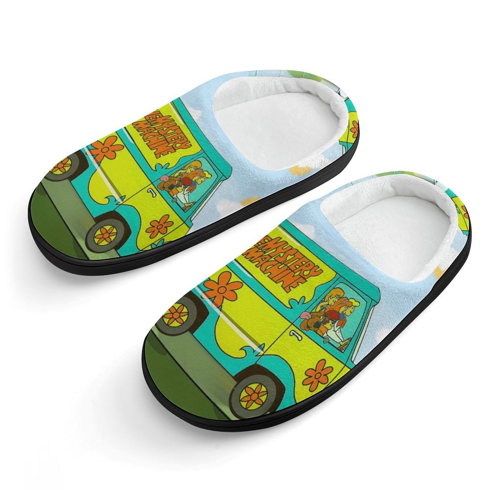 Scooby-doo Mystery Machine Kids Cotton Slippers Slip-on Indoor Memory ...