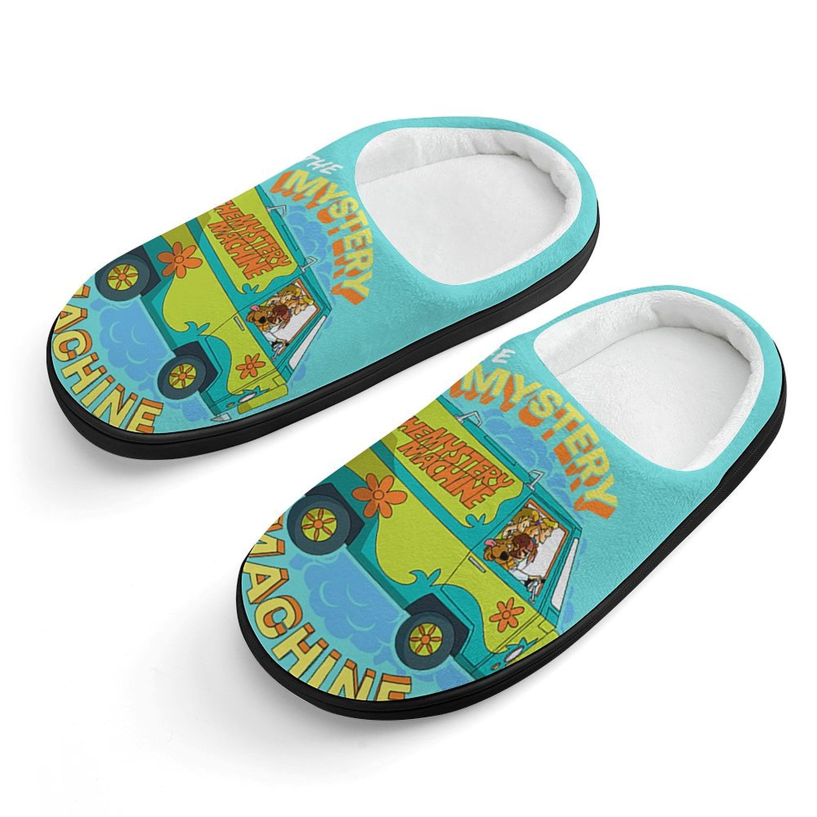 Scooby-doo Mystery Machine Kids Cotton Slippers Slip-on Indoor Memory ...
