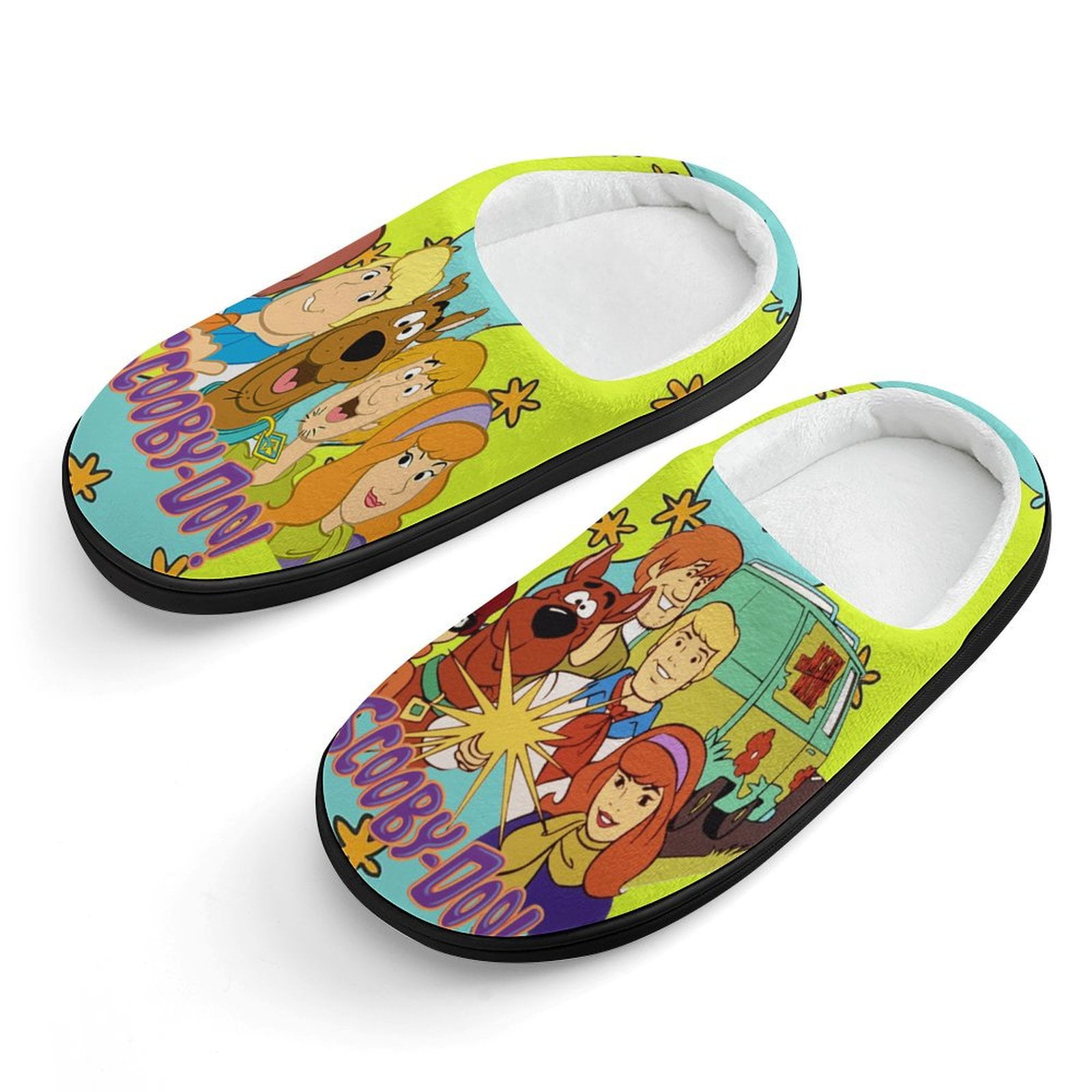 Scooby-doo Mystery Machine Kids Cotton Slippers Slip-on Indoor Memory ...