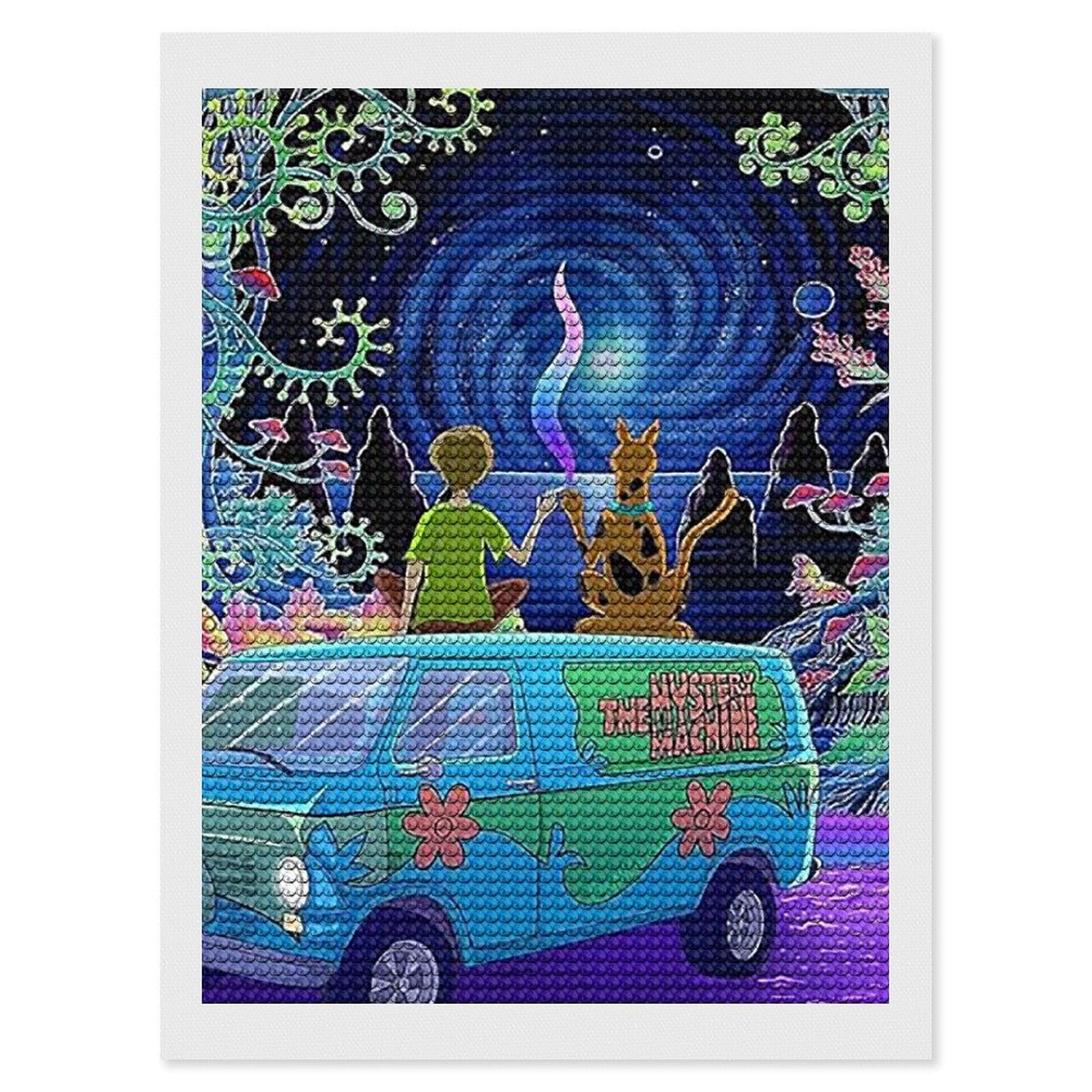 Scooby-doo Sky Horror Canvas Picture Paintings Prints Wall Hang Diamond ...