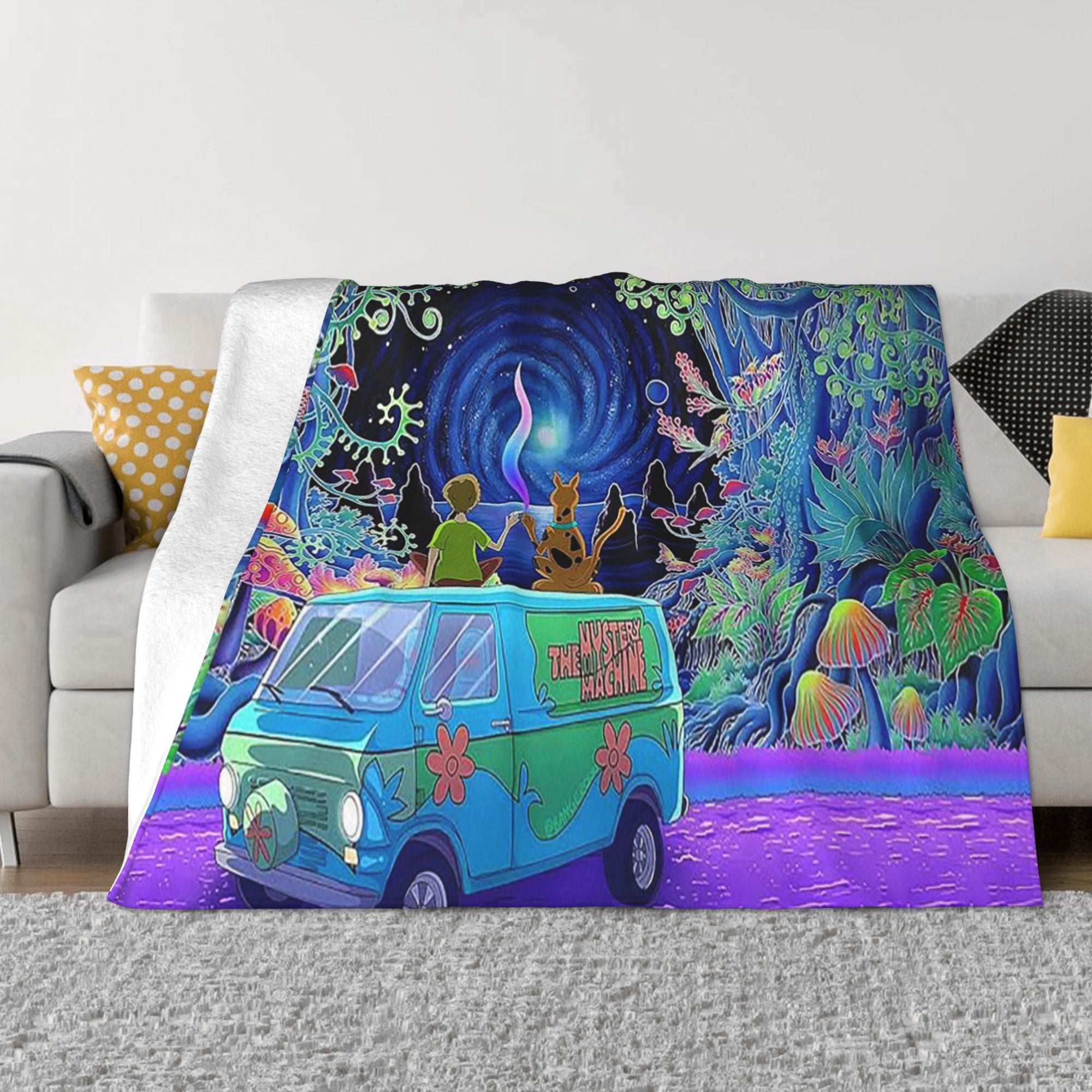 Scooby-doo Sky Soft Lightweight Bed Blankets Plush Fuzzy Cozy Blanket ...