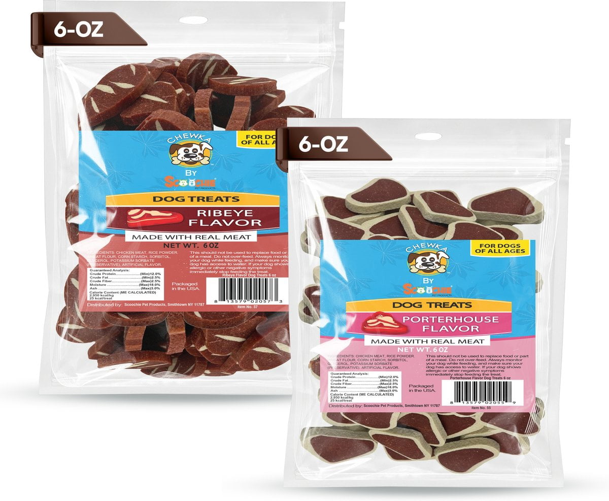 Scoochie Pet Chewka Real Meat Soft & Chewy Mixed Variety Pack Juicy ...