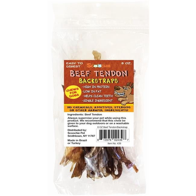 Scoochie Pet Products 297 8 oz 12 x 9 x 11 in. Beef Tendon & Back Strap ...