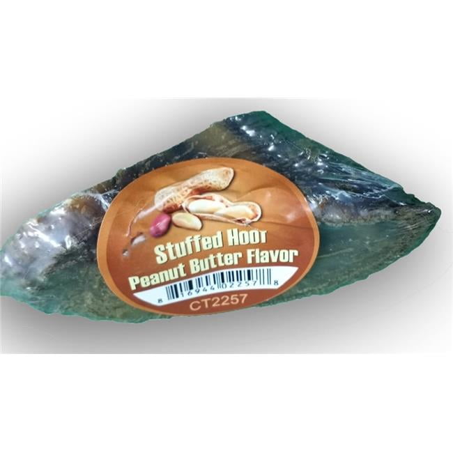 Scoochie Pet Products 991 Peanut Butter Flavor Stuffed Cow Hoof Treats ...