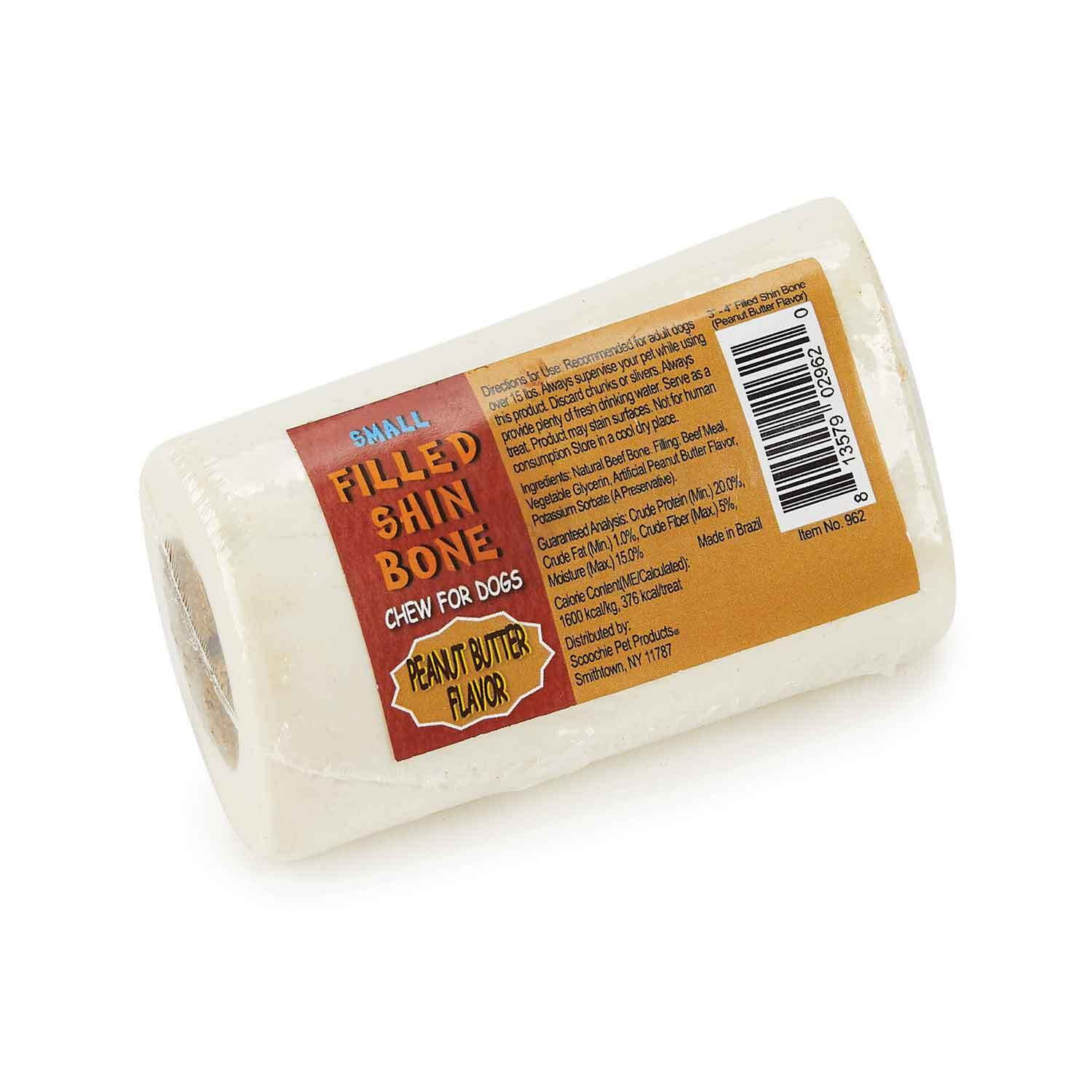 Scoochie Pet SCP Bone Peanut Butter Stuffed 3-4in - Walmart.com