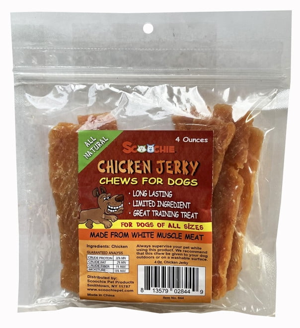 Scoochie Pet Products 844 4 oz Chicken Jerky in Peggable Bag - Walmart.com