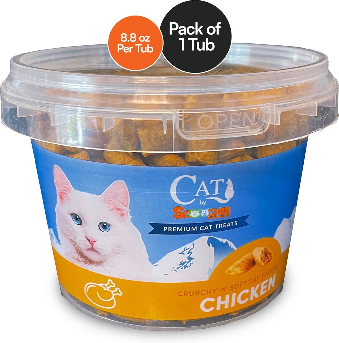 Cat by Scoochie Sensations Chicken Filled Crunchy Cat Treats, 1CT ...