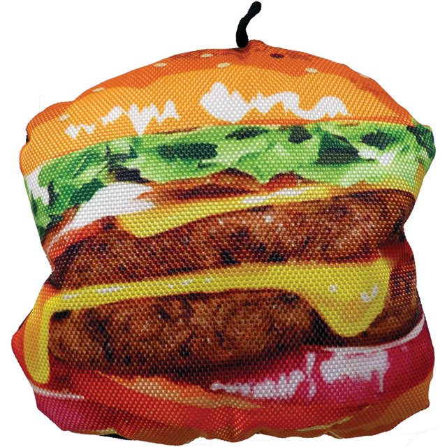 SCOOCHIE PET PRODUCTS Scoochzilla Tough Burger Dog Toy, 6-Inch ...