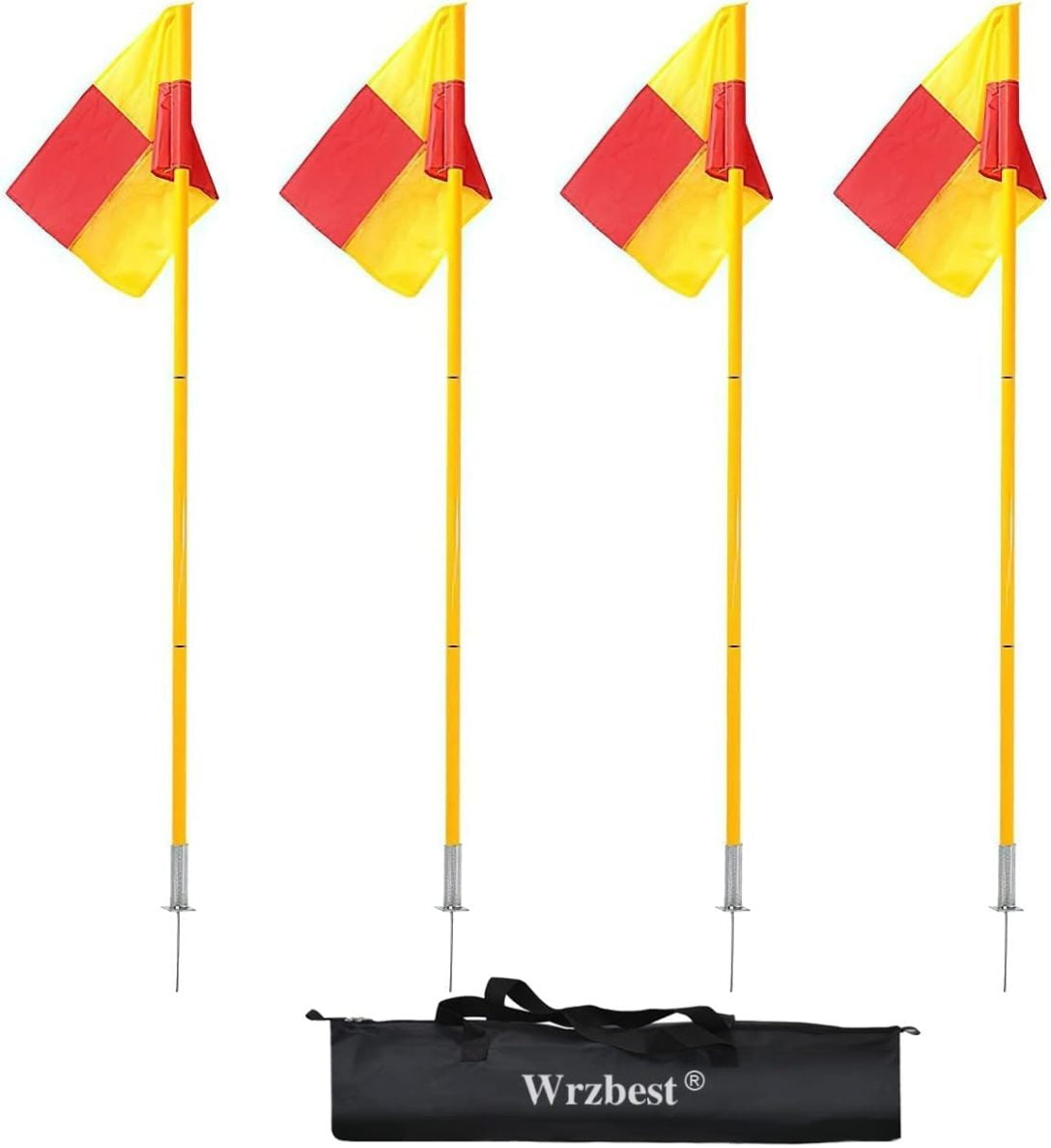 Scooer Football Field Corner flags with Storage Bag, Portable Soccer ...