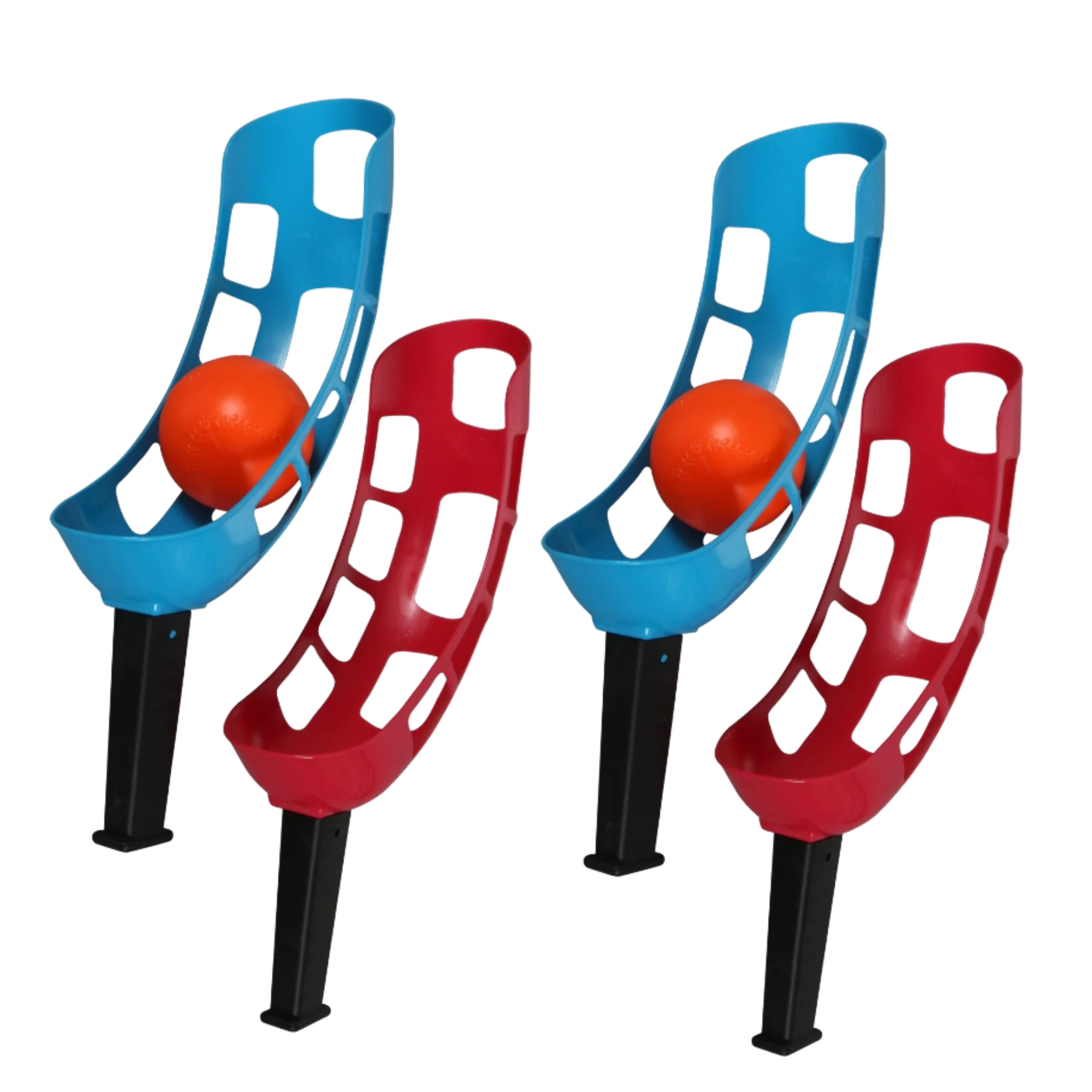 Fun Outside Scoop Ball Catching Toy Set: 2 Brackets, 1 Ball, Custom Storage Carrier for Kids ...