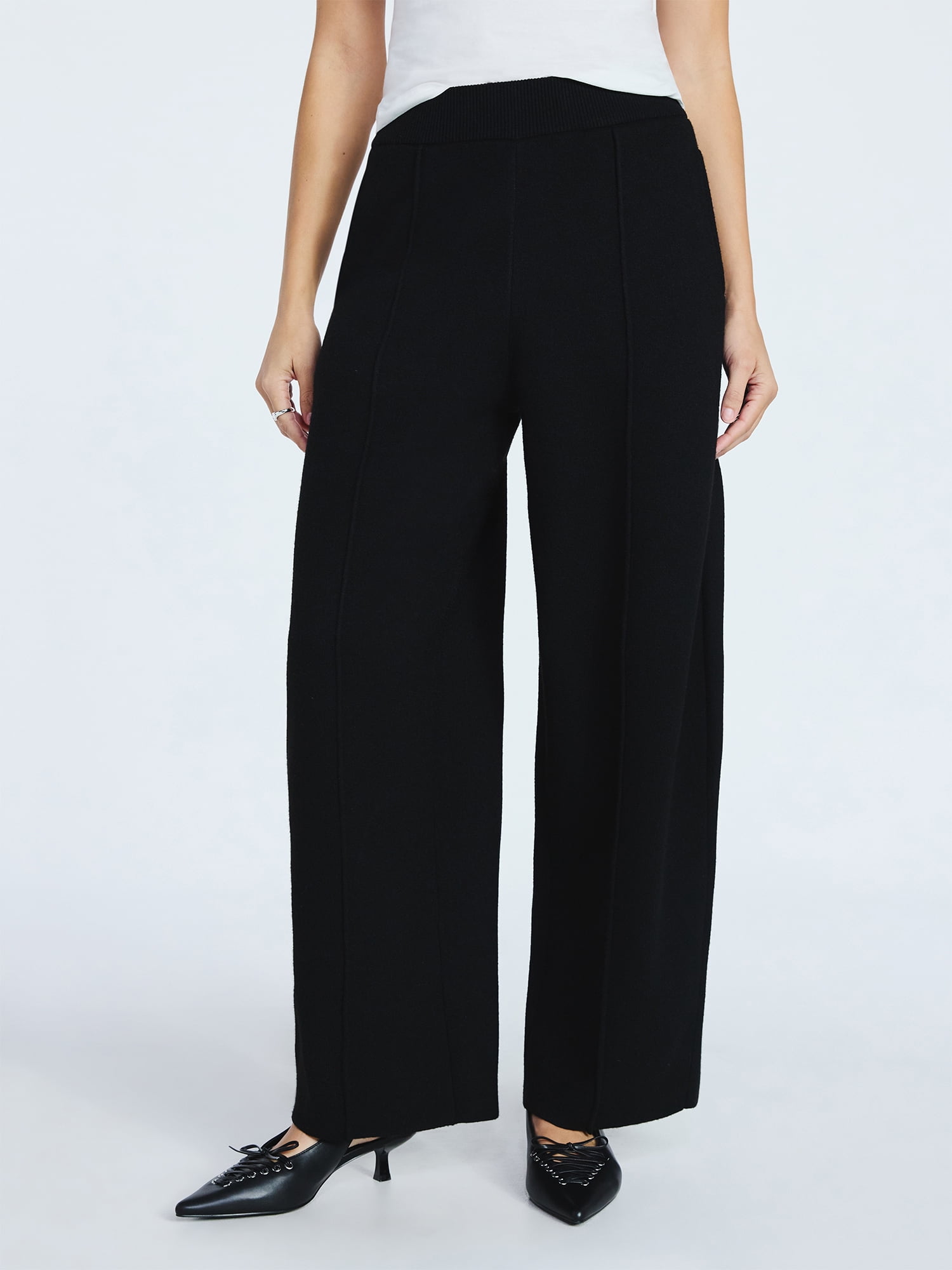 Scoop Women's Sweater Knit Barrel Pants, Sizes XS-XXL - Walmart.com