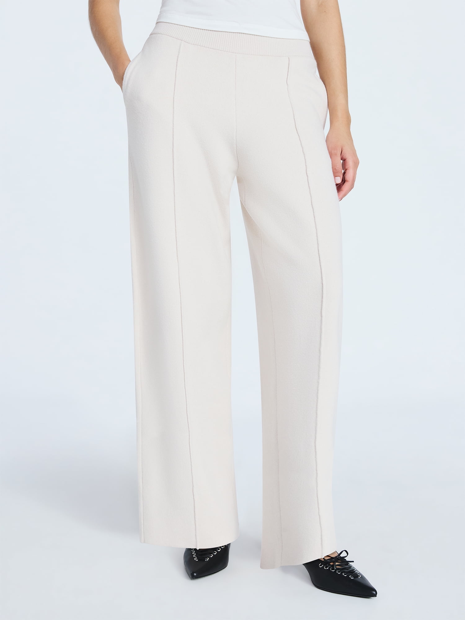 Scoop Women's Sweater Knit Barrel Pants, Sizes XS-XXL - Walmart.com