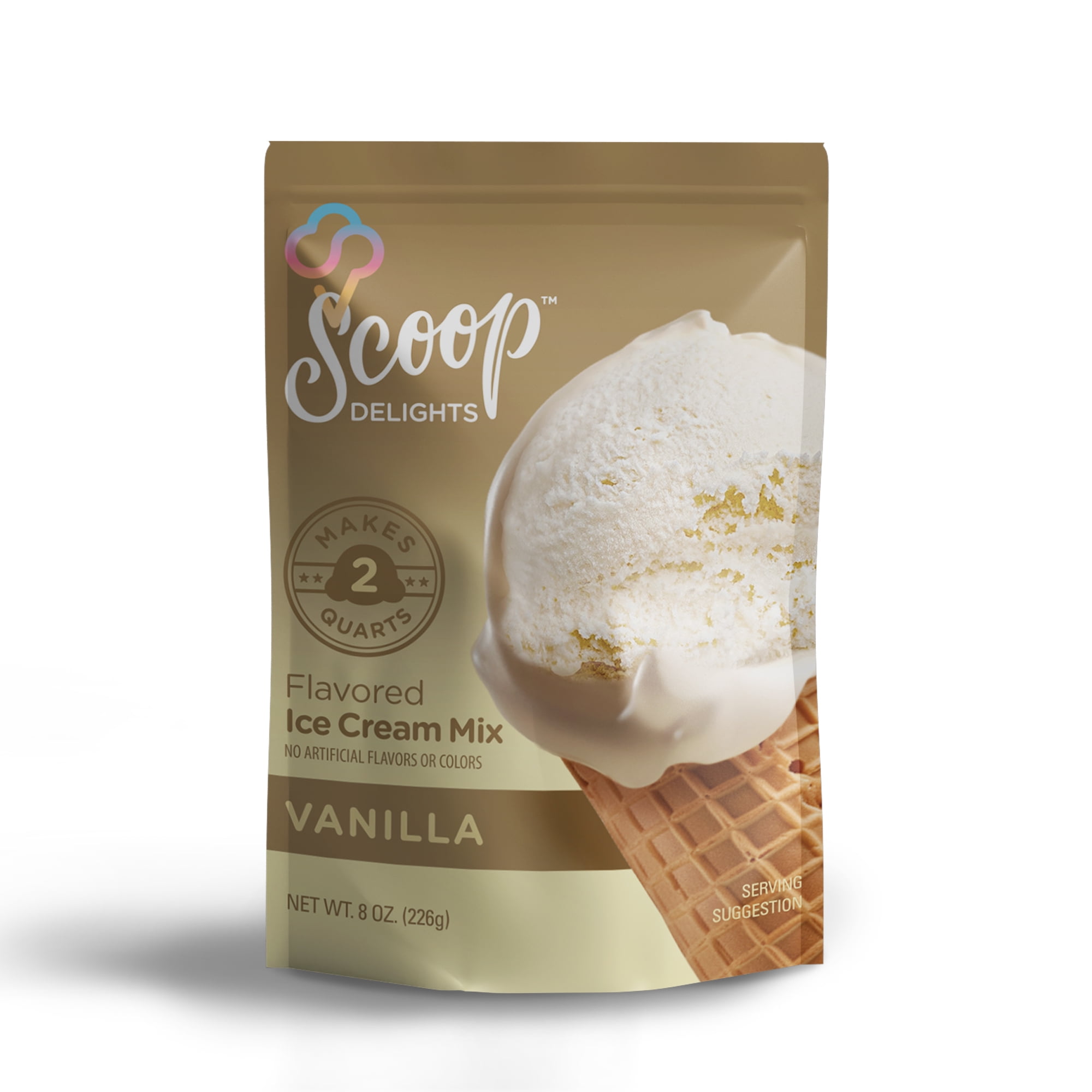 Scoop Delights Ice Cream Powder Vanilla Flavor Mix 8 oz Pouch, for All ...