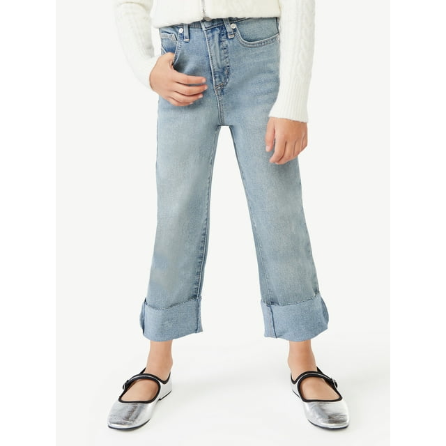 Scoop Girl's Benton Ultra High-Rise Straight Ankle Crop Jeans, Sizes 4 ... Scoop Girl's Benton Ultra High-Rise Straight Ankle Crop Jeans, Sizes 4 ...