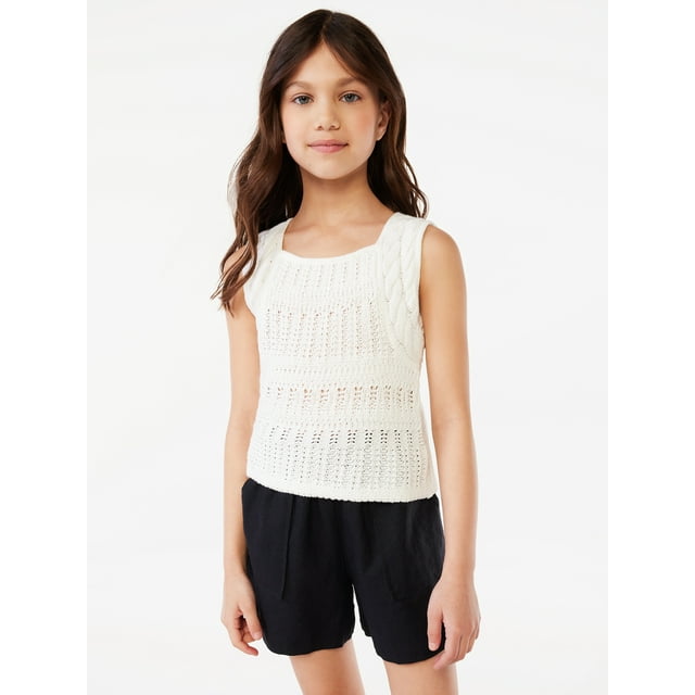 Scoop Girls Crochet Tank Top, Sizes 4-16 - Walmart.com