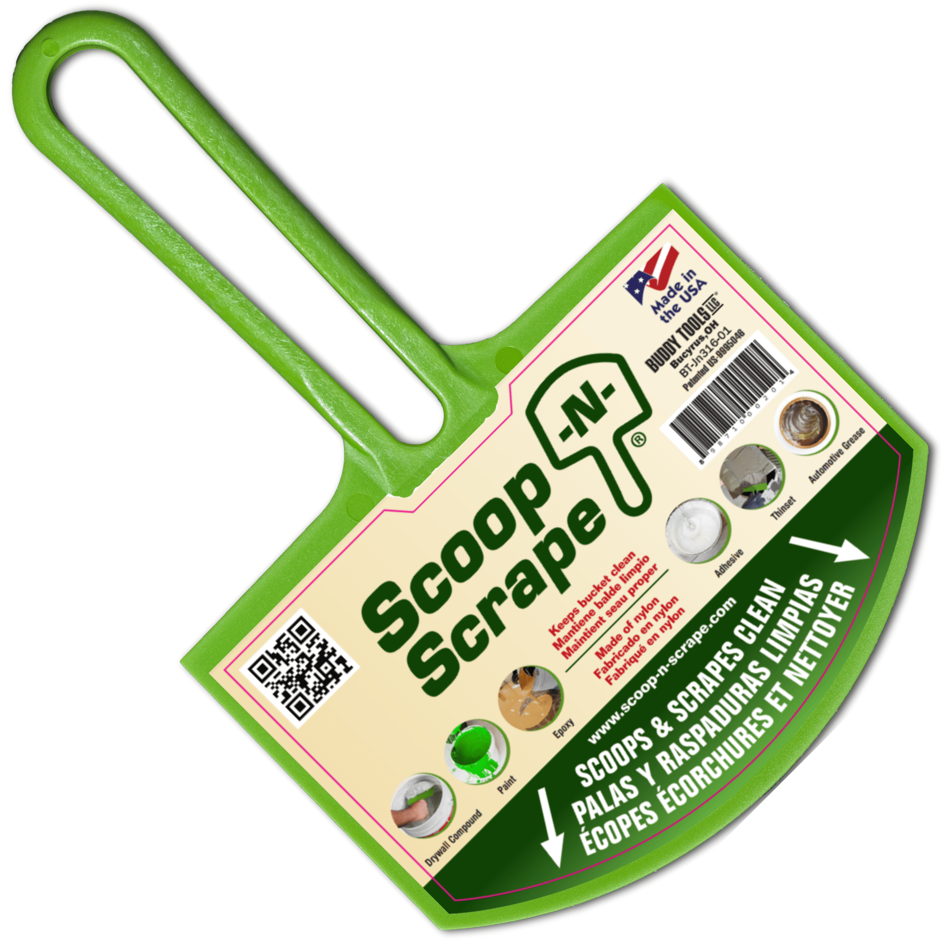 Scoop-N-Scrape by Buddy Tools Curved Nylon Scraper - Multi-Use ...