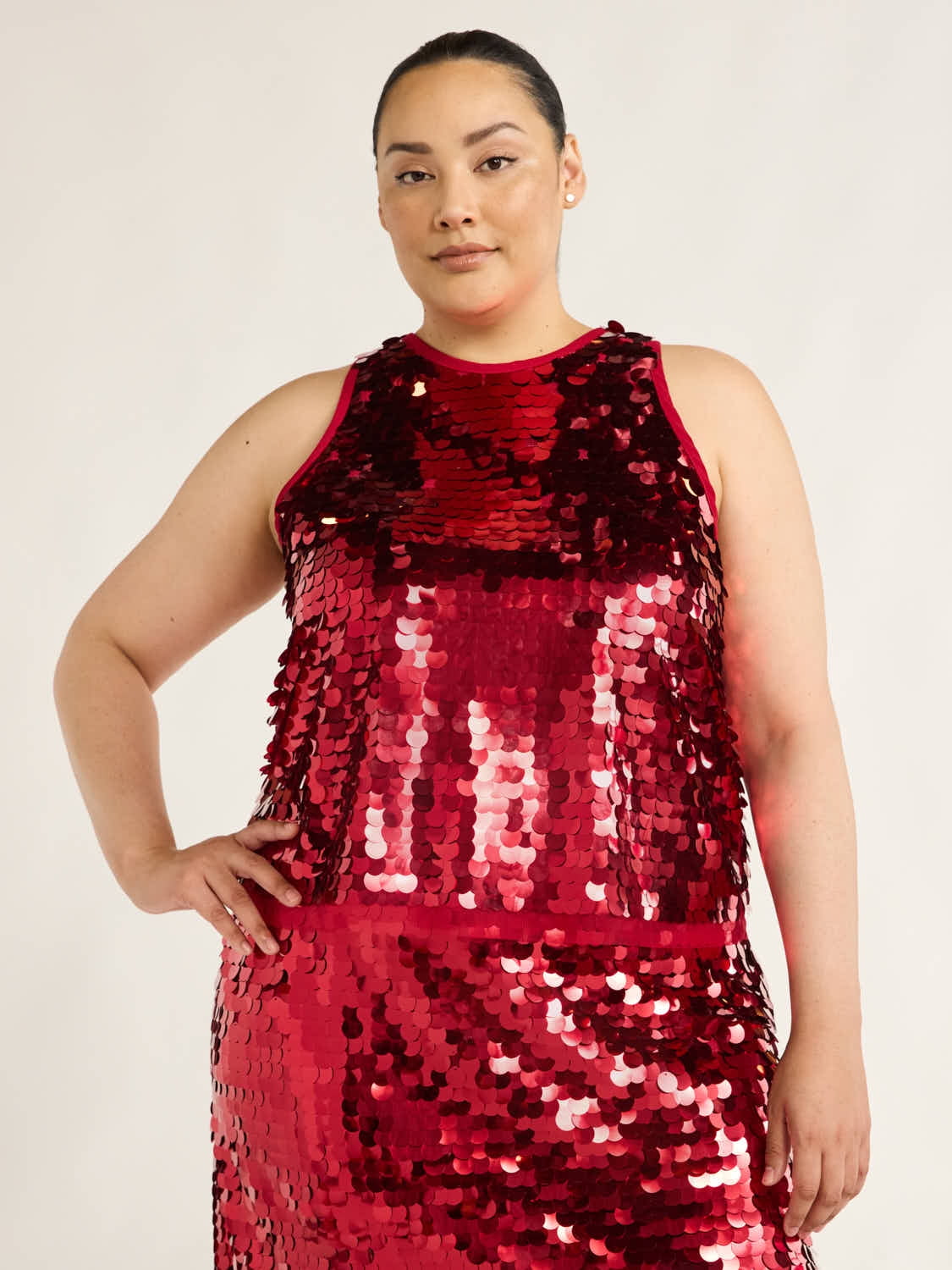 Scoop Women’s & Women's Plus Paillette Sequin Tank Top, Sizes XS-4X ...