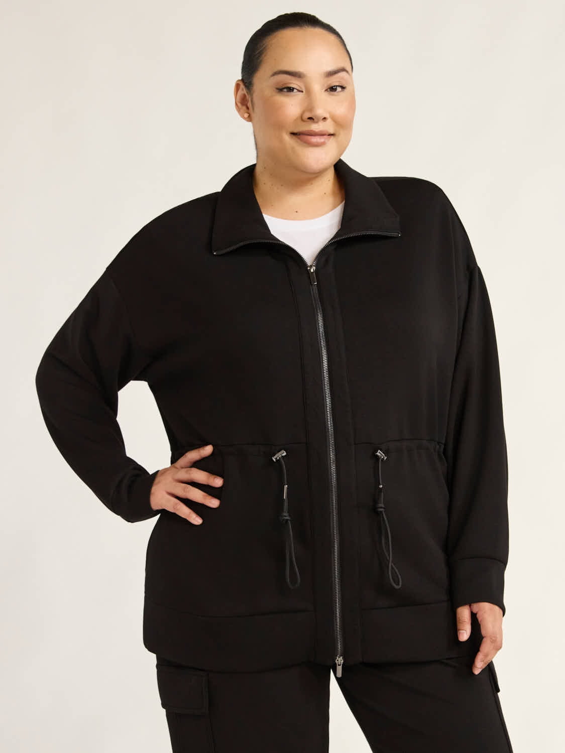 Scoop Women’s and Women's Plus Ultimate ScubaKnit Longline Drawstring ...