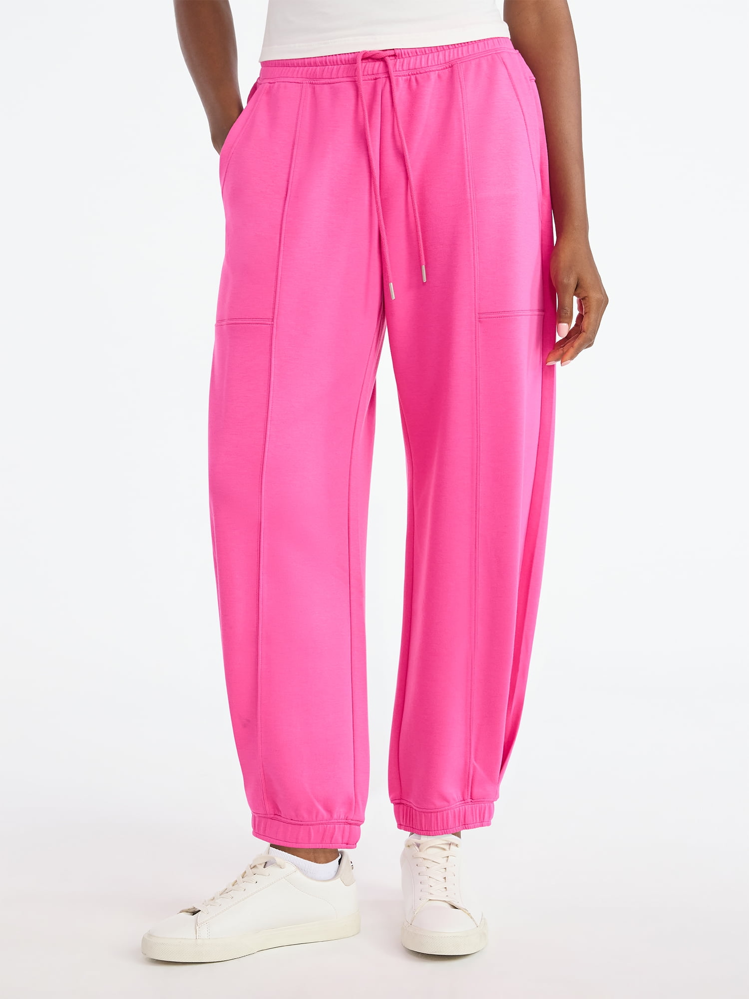 Scoop Women's and Women's Plus New Scubaknit Barrel Pants, Sizes XS-4X ...