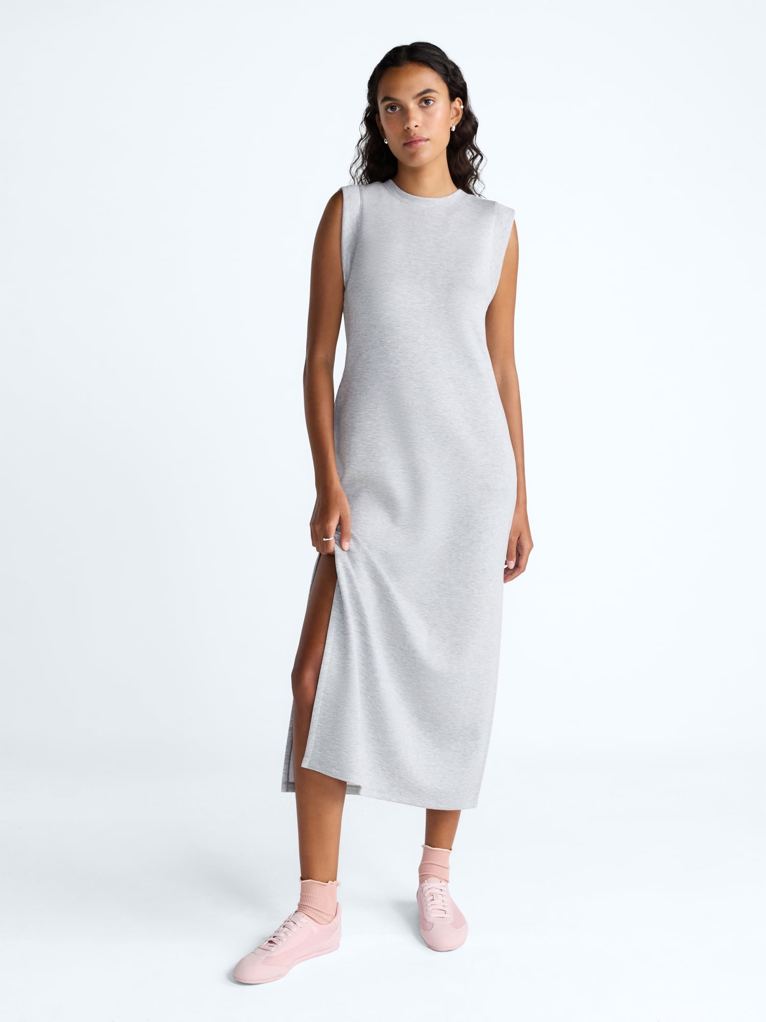 Scoop Women's and Women's Plus Scubaknit Sleeveless Maxi Dress, Sizes ...