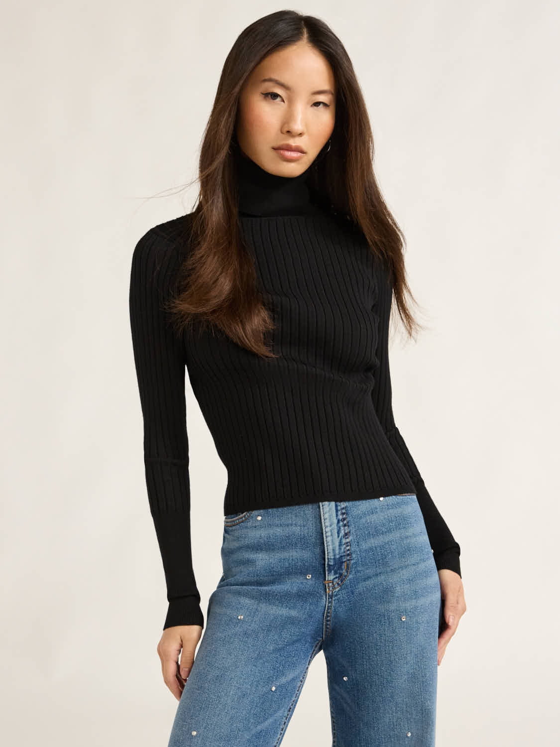 Scoop Women’s Ribbed Turtleneck Sweater, Lightweight, Sizes XS-XXL ...