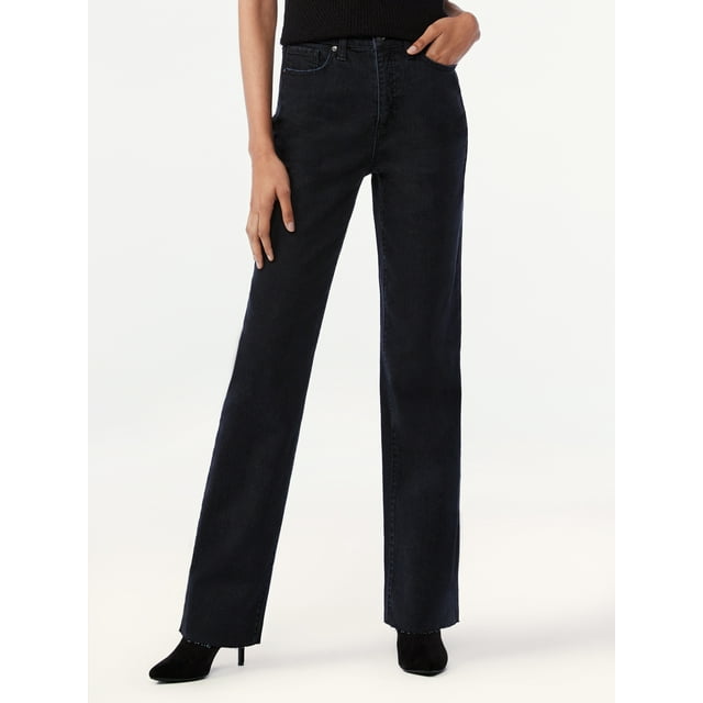 Scoop Women's Benton Ultra High Rise Straight Jeans - Walmart.com Scoop Women's Benton Ultra High Rise Straight Jeans - Walmart.com