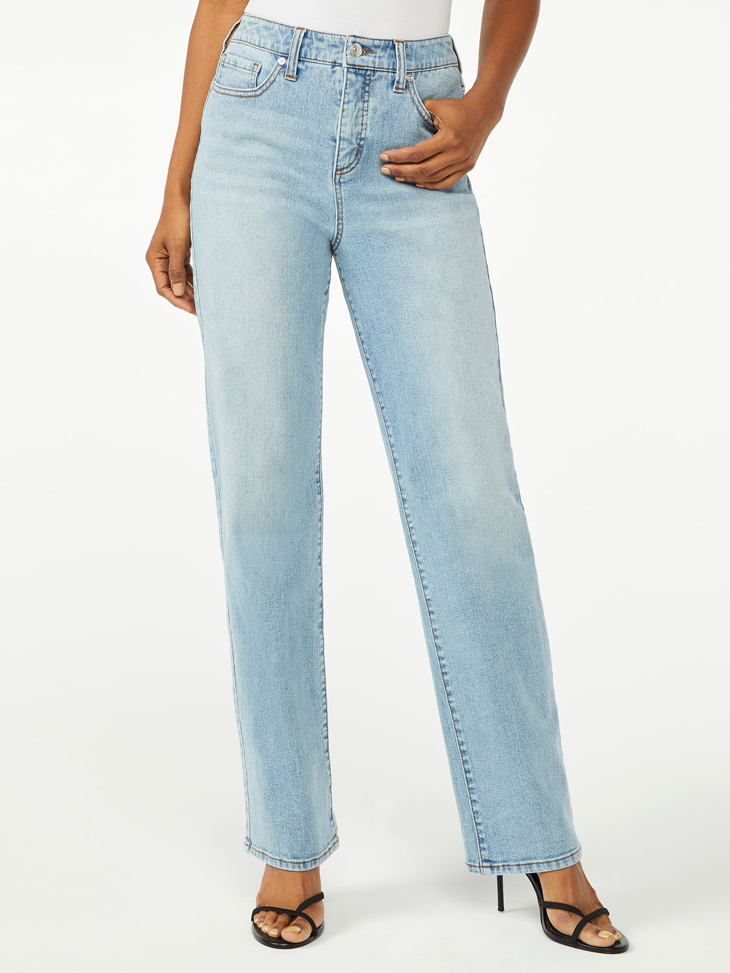 Scoop Women's Benton Ultra High Rise Trouser Jeans - Walmart.com