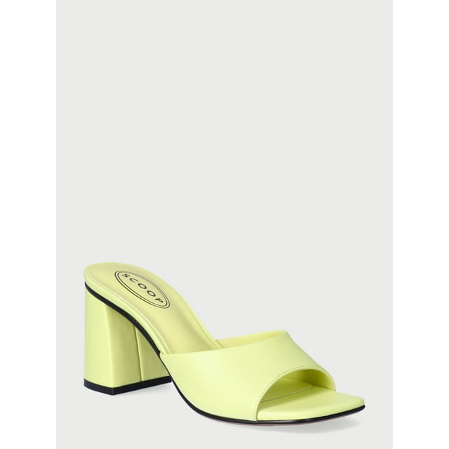 Scoop Women's Block Heel Mule Sandals - Walmart.com